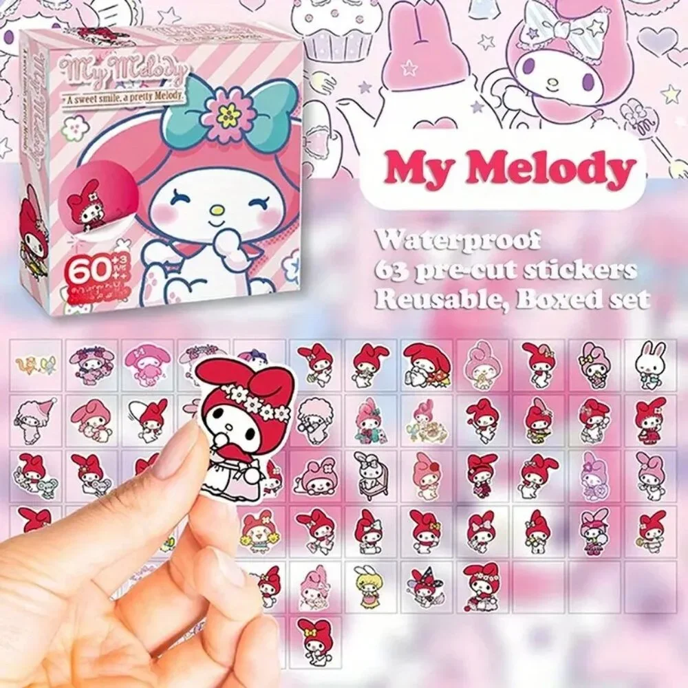 Office | Fam240 63 Piece Hello Kitty Friends Waterproof Sticker Box You ...